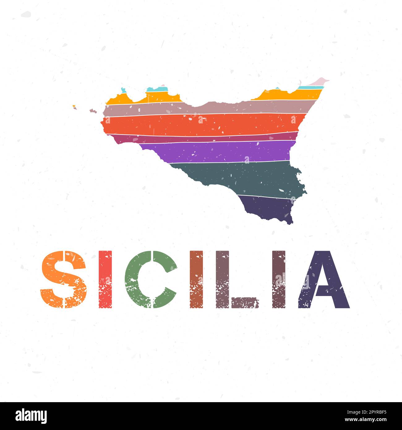 Mappa della sicilia vector Immagini Vettoriali Stock - Alamy