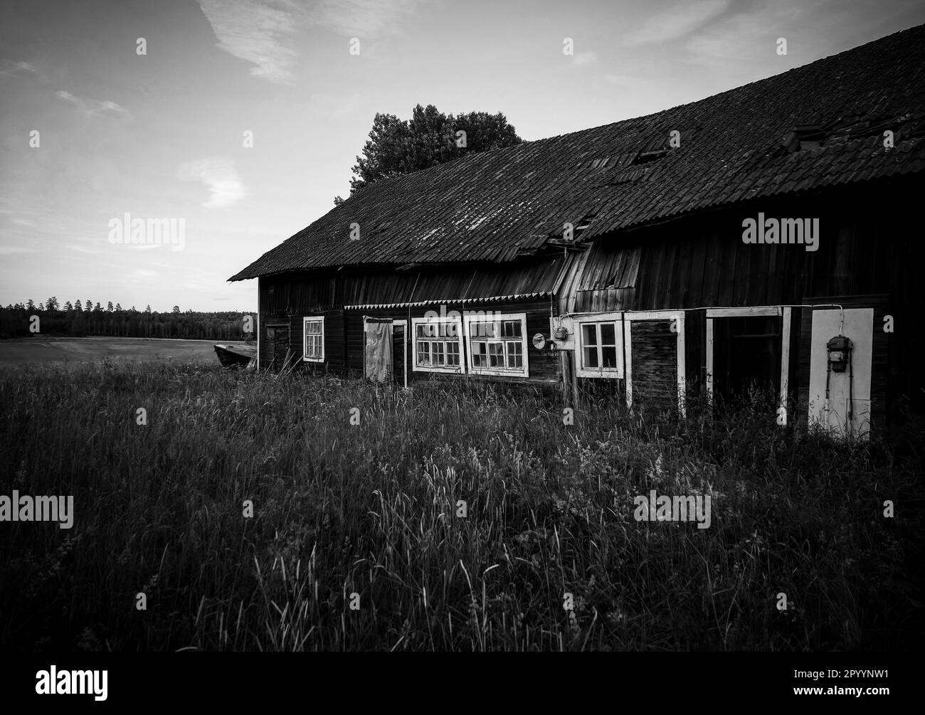 Fienile in stile Foto e Immagini Stock in Bianco e Nero - Alamy