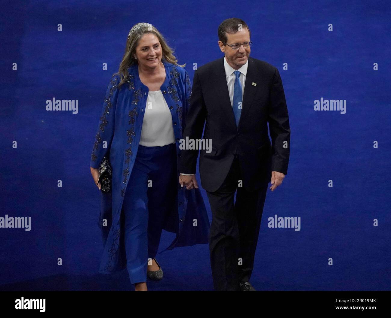 Il Presidente di Israele Isaac Herzog e la moglie Michal all ...