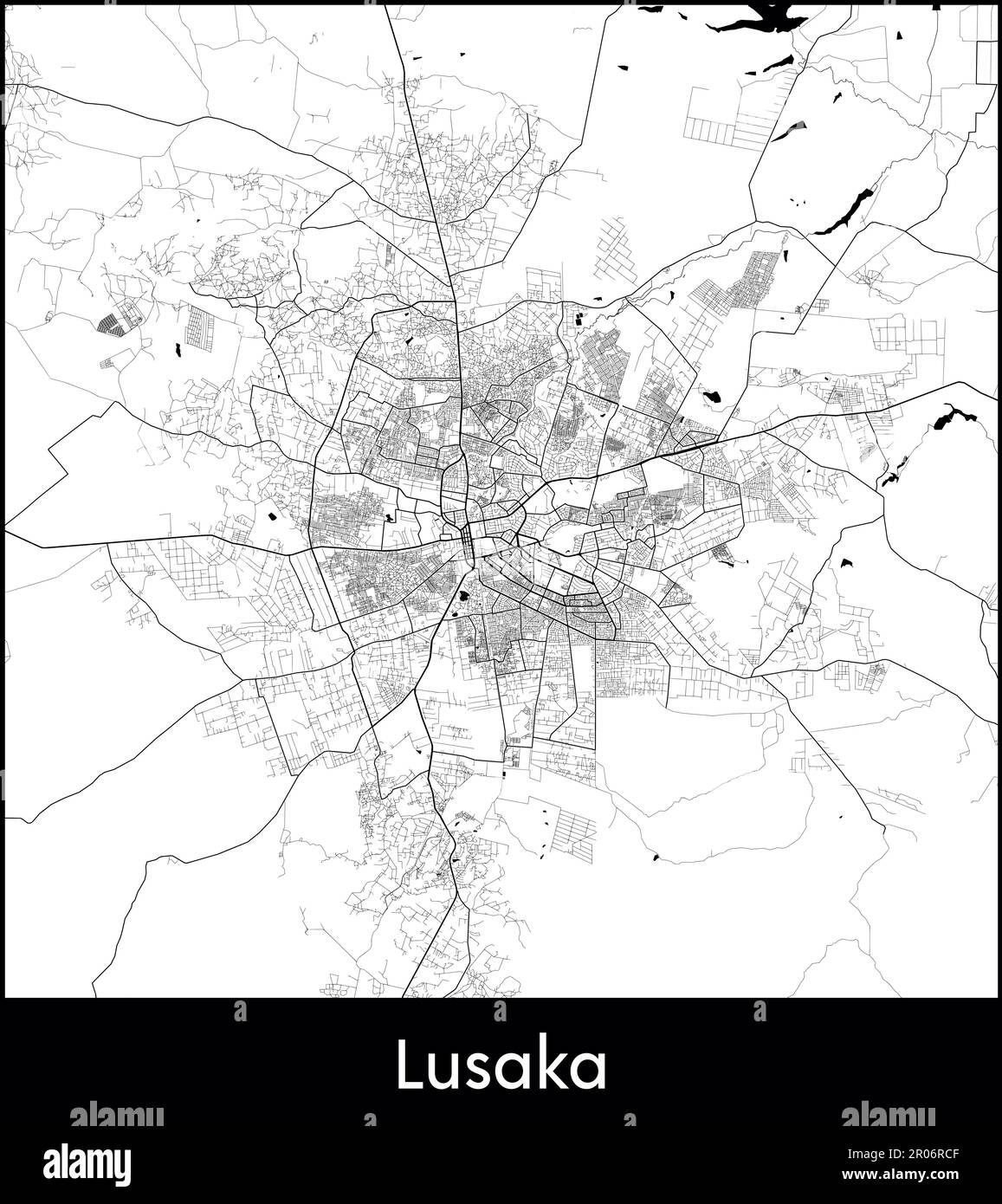 Mappa topografica dello zambia Immagini Vettoriali Stock - Alamy
