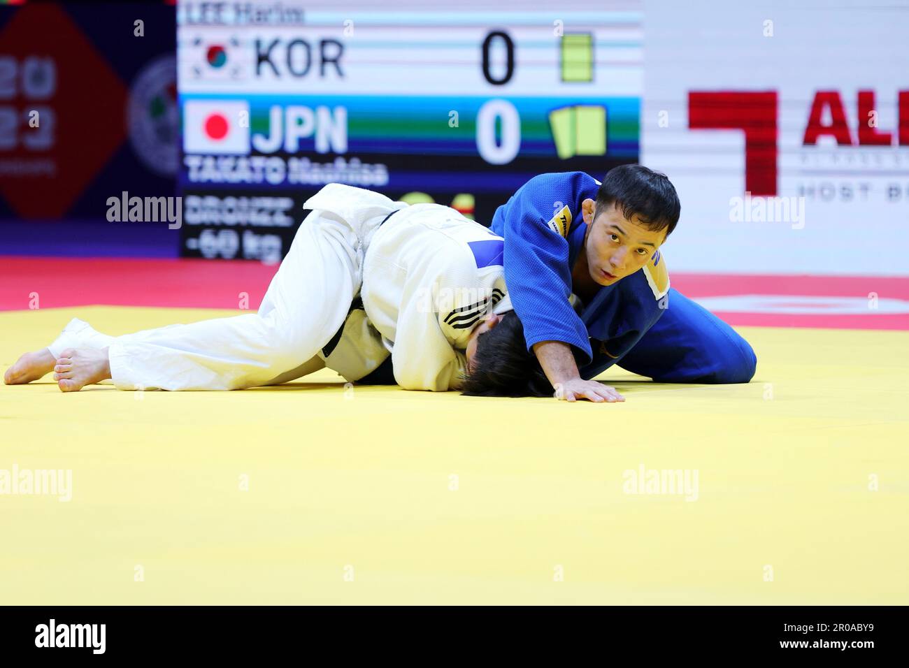(L-R) Harim Lee (KOR), Naohisa Takato (JPN), 7 MAGGIO 2023 -Judo : World Judo Championships Doha ...