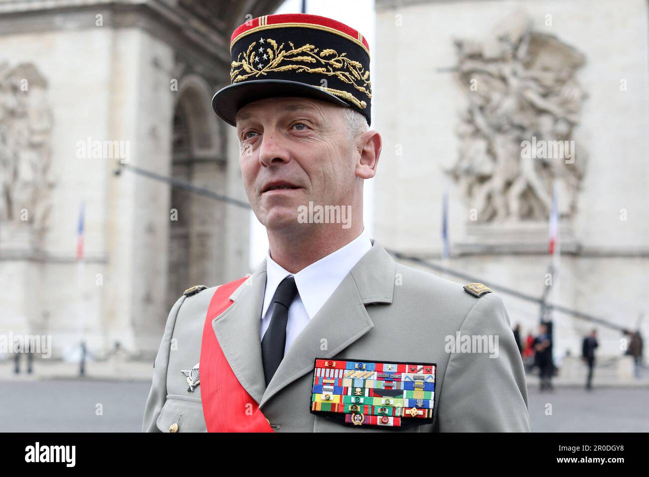 Général Francois Lecointre lors de l'hommage sur la tombe du Soldat ...