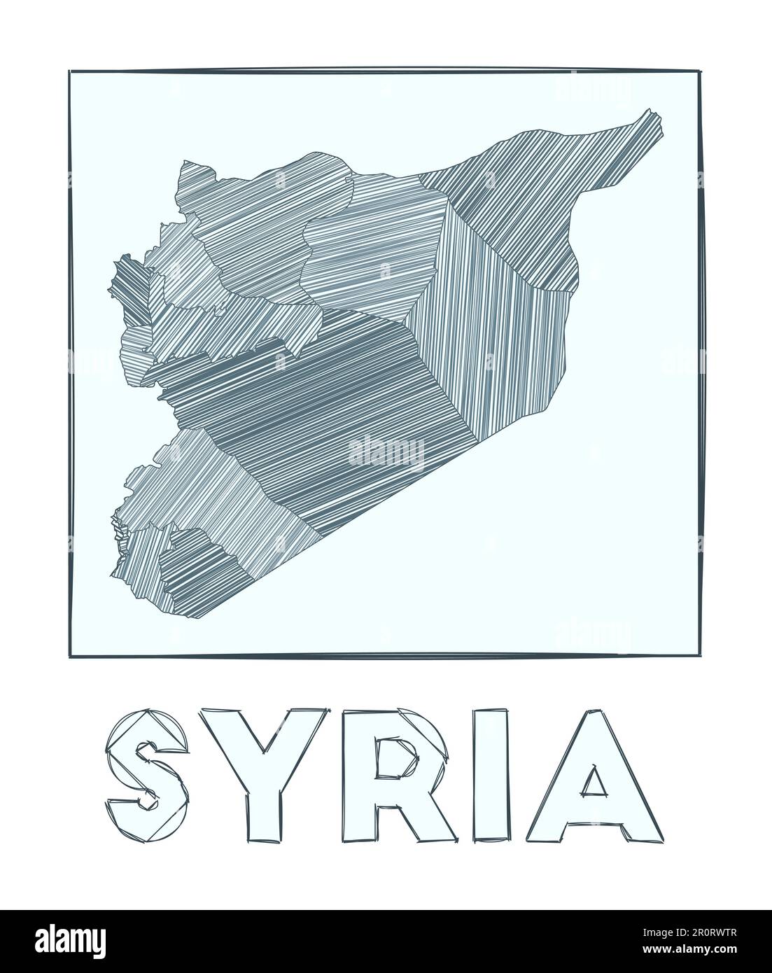 Syria political map political map Immagini senza sfondo e Foto Stock ...