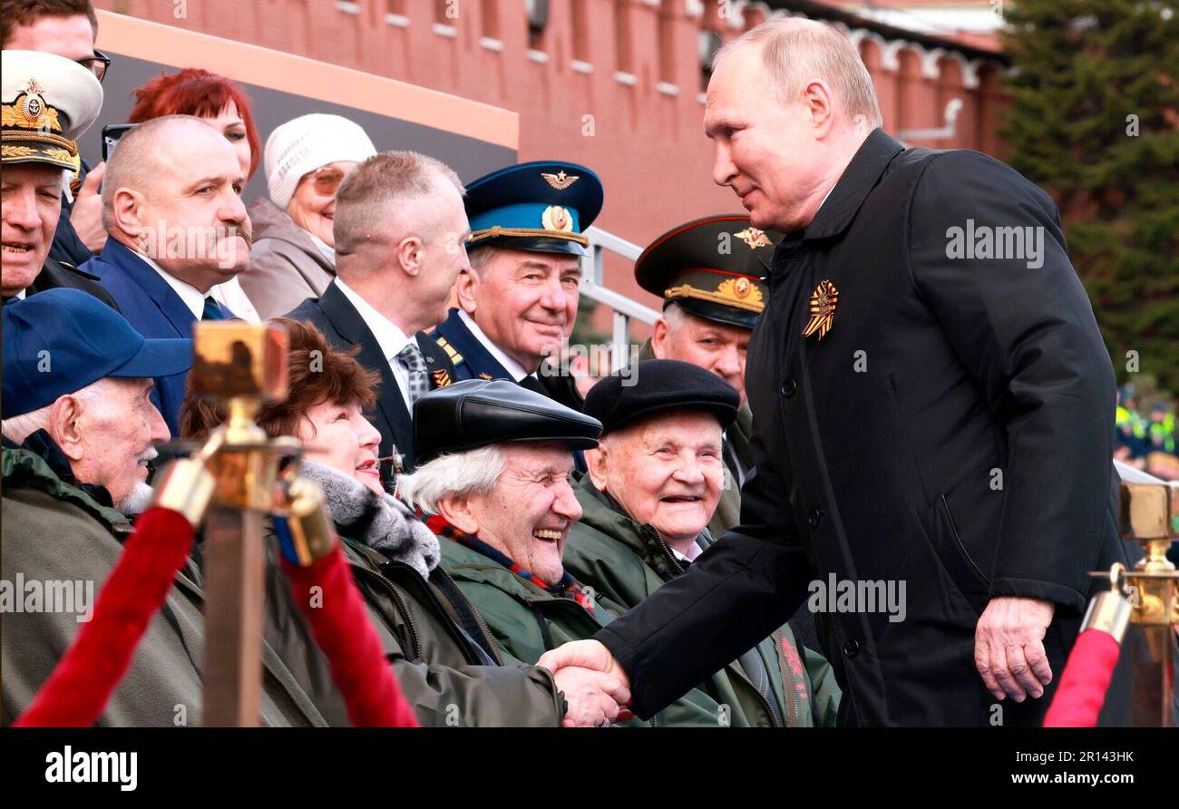 Sfilata militare dell'esercito russo in Piazza Rossa a Mosca il 9 ...