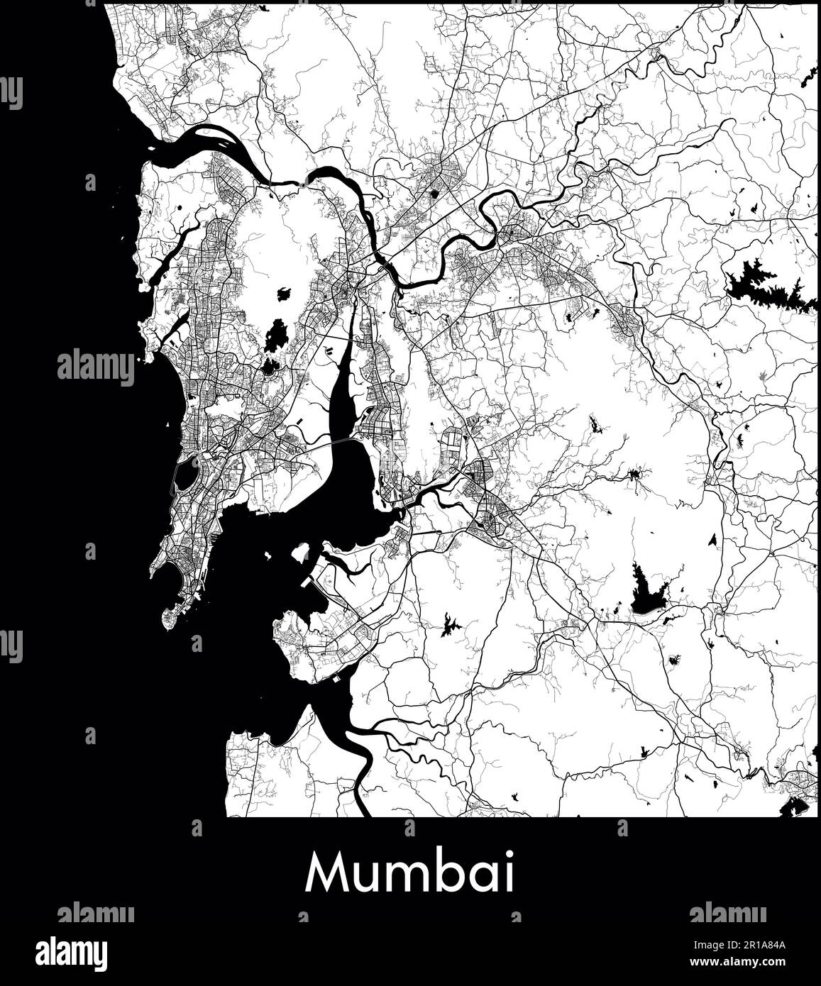 Mappa di mumbai Immagini Vettoriali Stock - Alamy