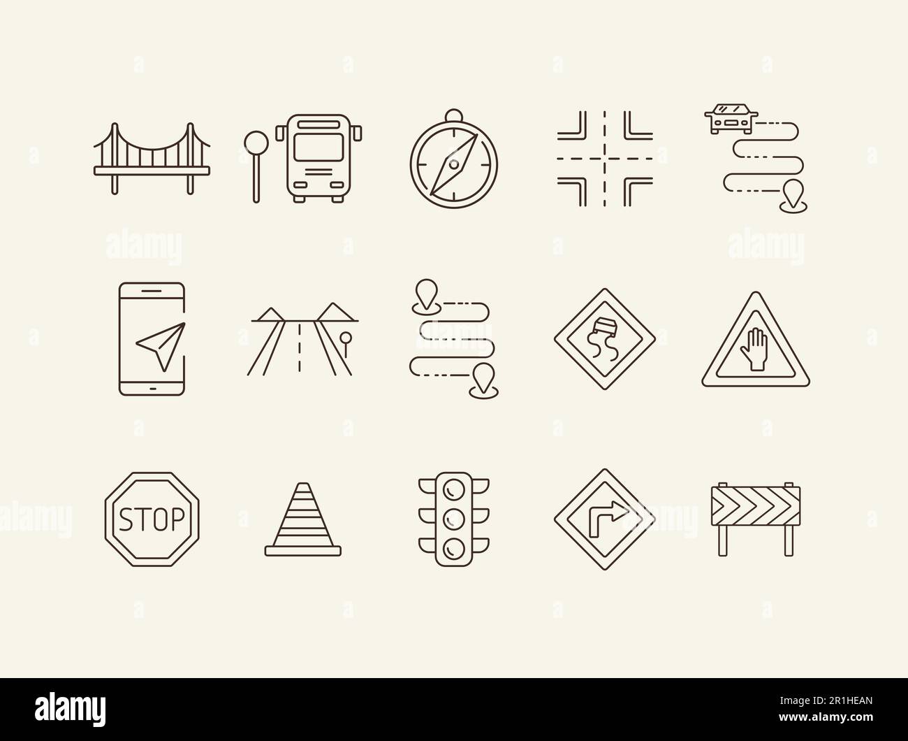 Autostrada itinerario Immagini Vettoriali Stock - Alamy