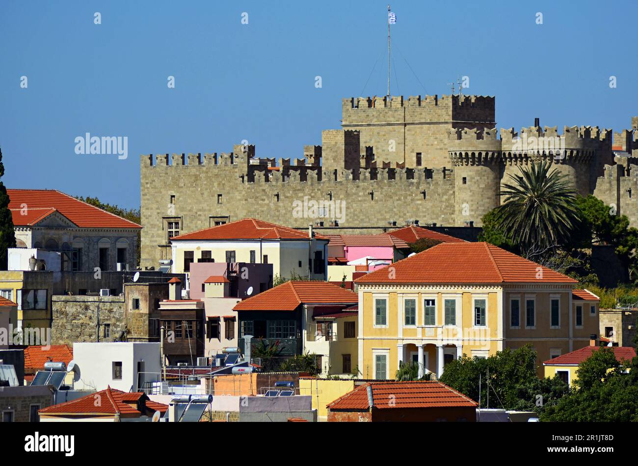 Isola di Rodi - città vecchia.il Palazzo dei grandi maestri nella città ...