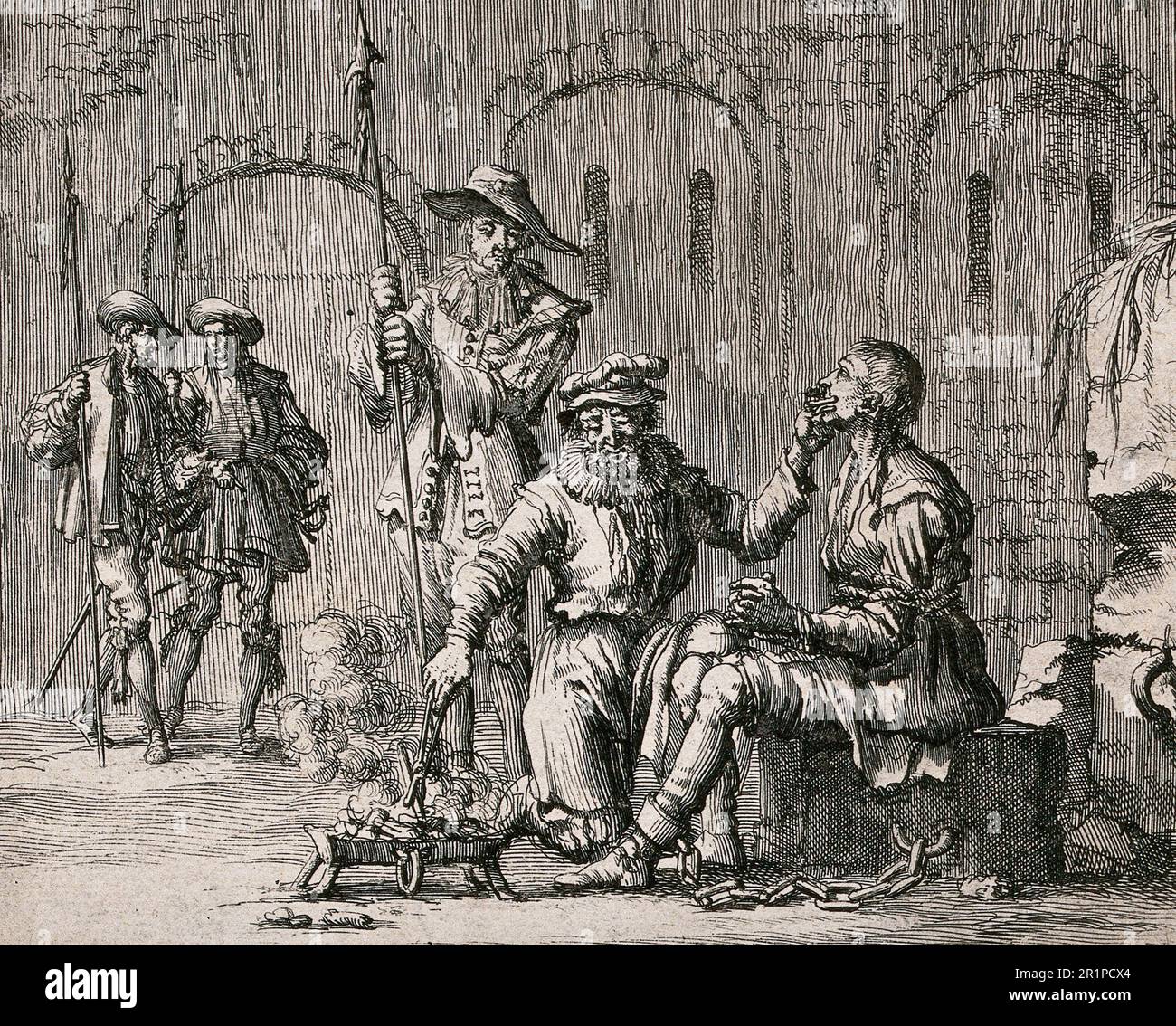 La tortura di Hans Bret, un inglese catturato ad Anversa nel 1576, Bret ...