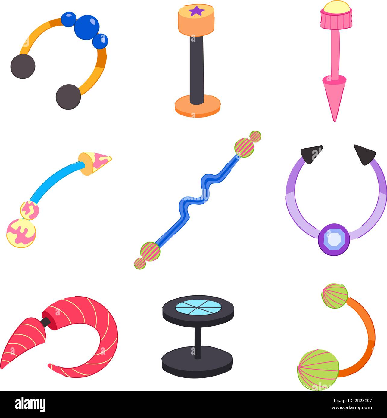 Piercing al capezzolo Immagini Vettoriali Stock - Alamy