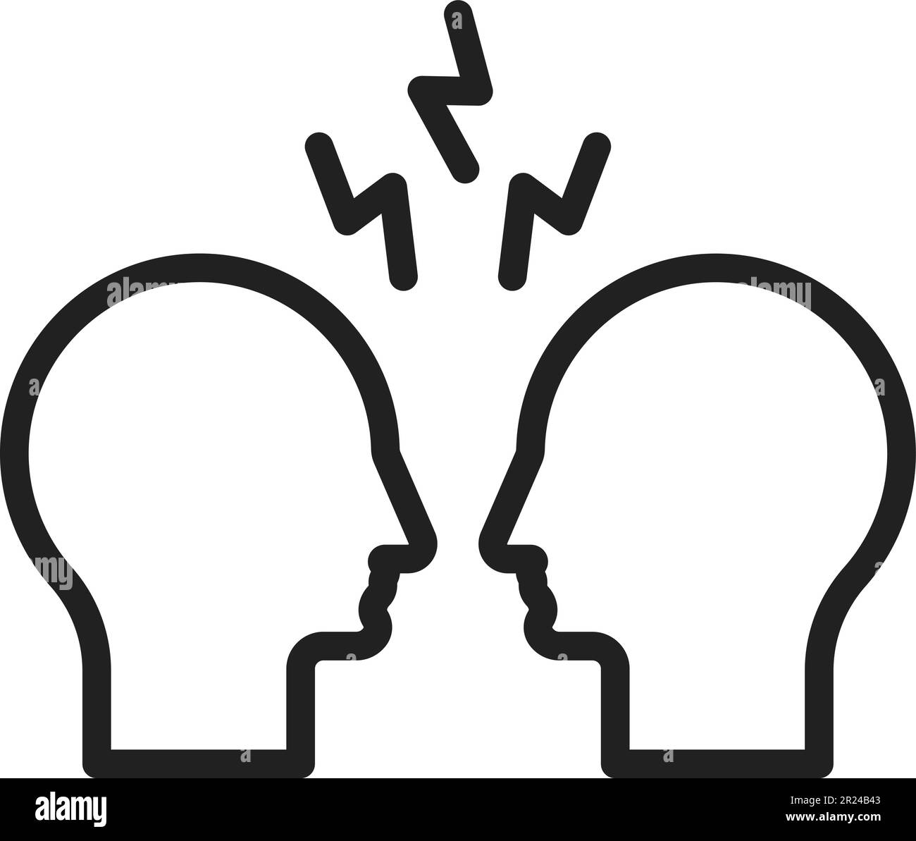 Simbolo del conflitto Foto e Immagini Stock in Bianco e Nero - Alamy