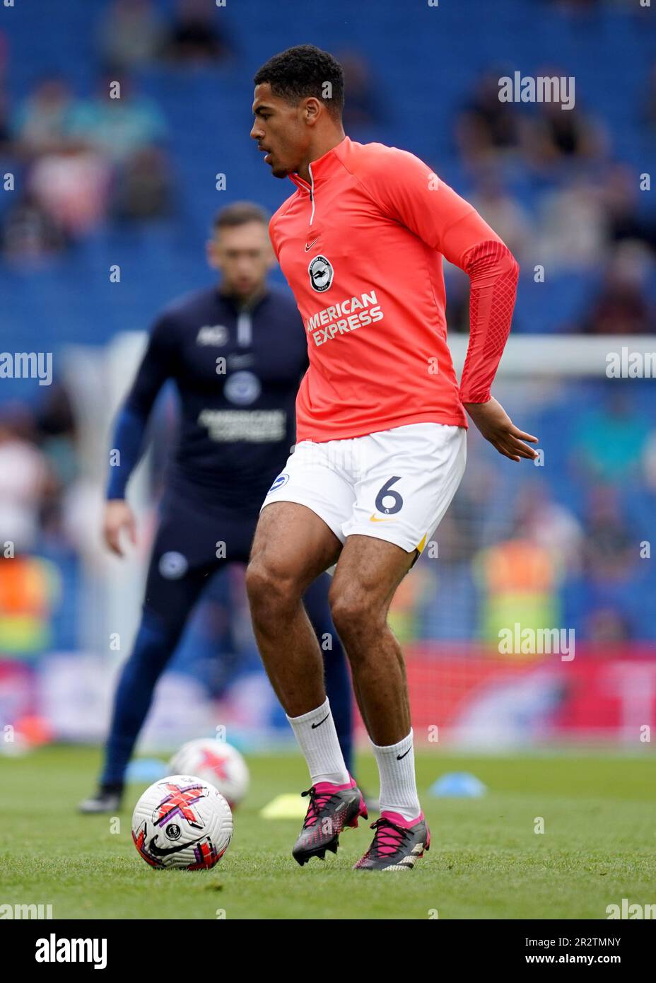 Il Levi Colwill di Brighton e Hove Albion si scalda davanti alla ...