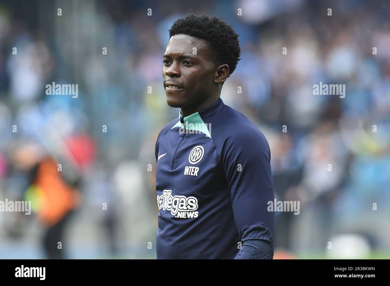 Napoli, Italia. 21 maggio, 2023. Ebenezer Akinsanmiro del FC Internazionale durante il ...