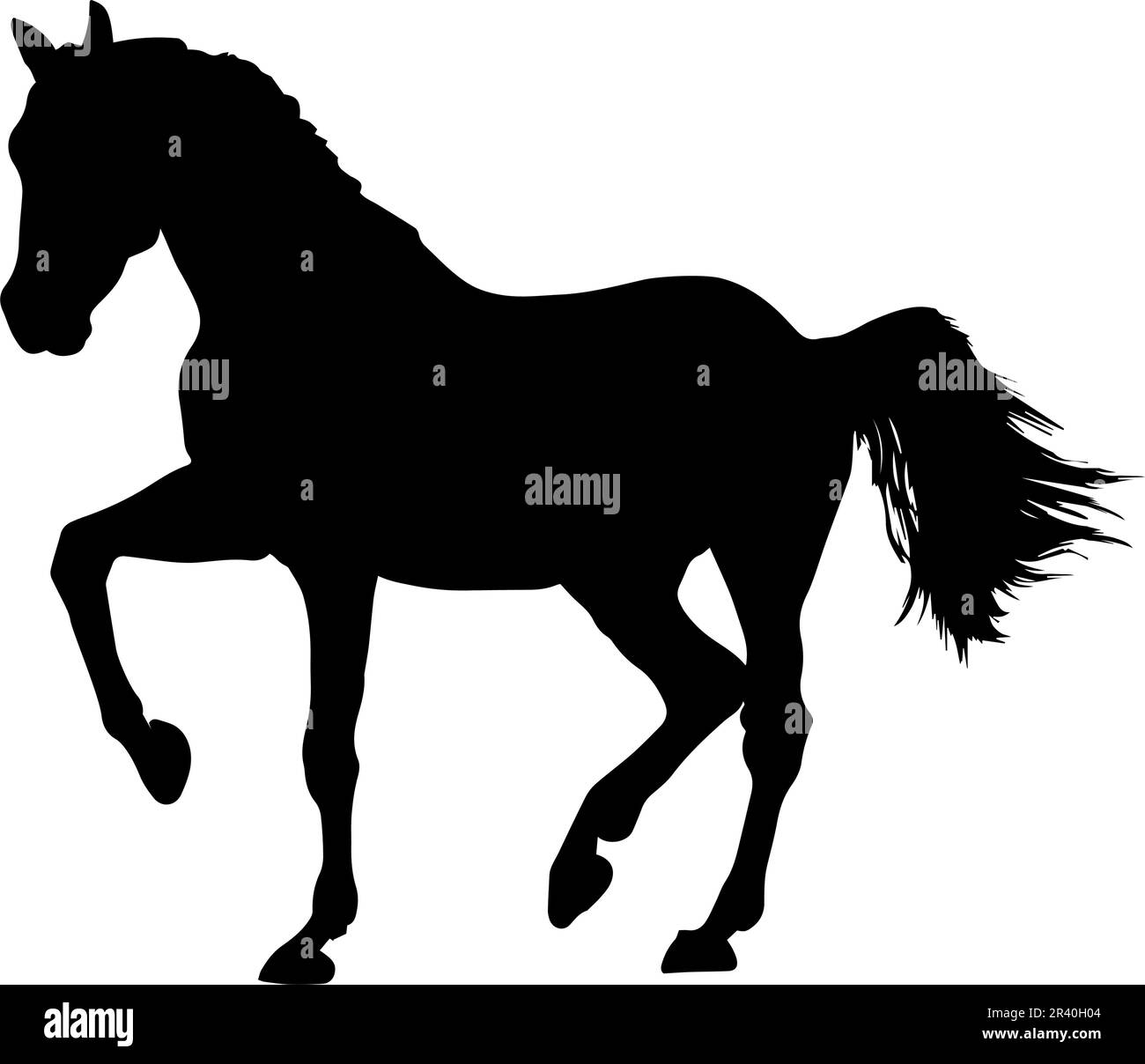 Sfondo con sagoma di cavallo Foto e Immagini Stock in Bianco e Nero - Alamy