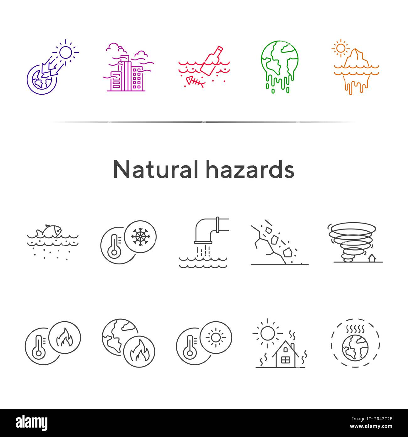 Pericoli naturali Immagini Vettoriali Stock - Alamy