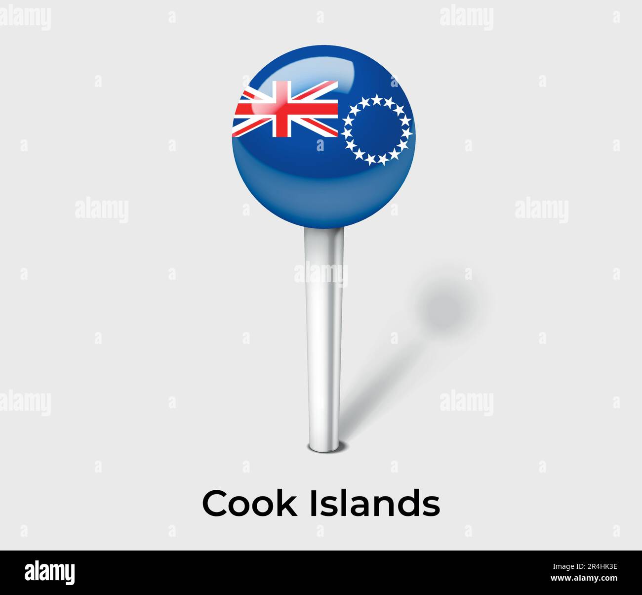 Perno della mappa delle isole cook Immagini Vettoriali Stock - Alamy