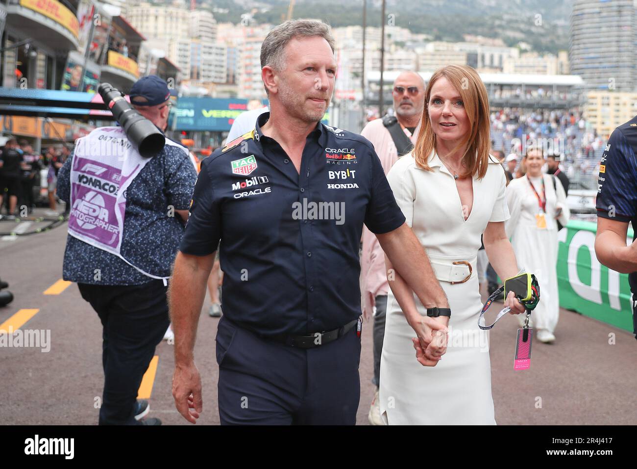 Christian Horner Team Principal RedBull Racing e sua moglie Geri Halliwell leader della band pop ...