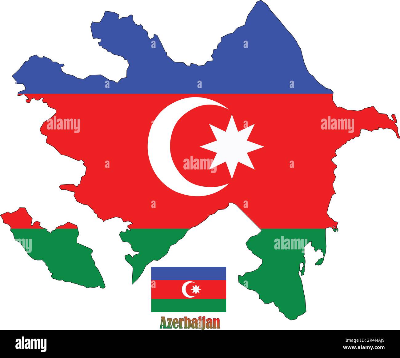 Map of azerbaijan immagini e fotografie stock ad alta risoluzione - Alamy