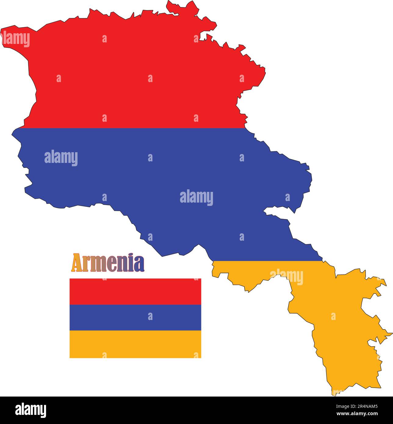 Mappa armenia Immagini Vettoriali Stock - Alamy
