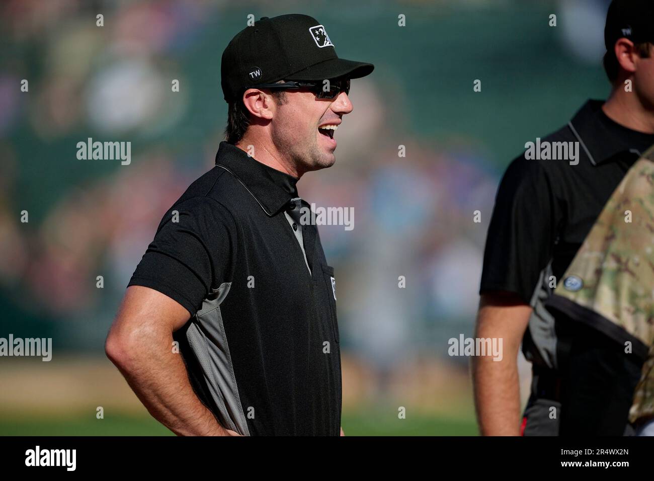 Umpire Trevor Dannegger before an MiLB International League baseball ...