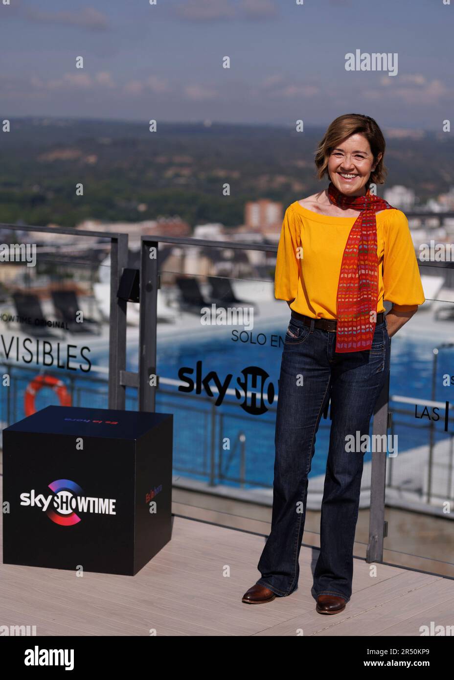 Actress Maria Pujalte poses during the photocall for SkyShowtime's new ...