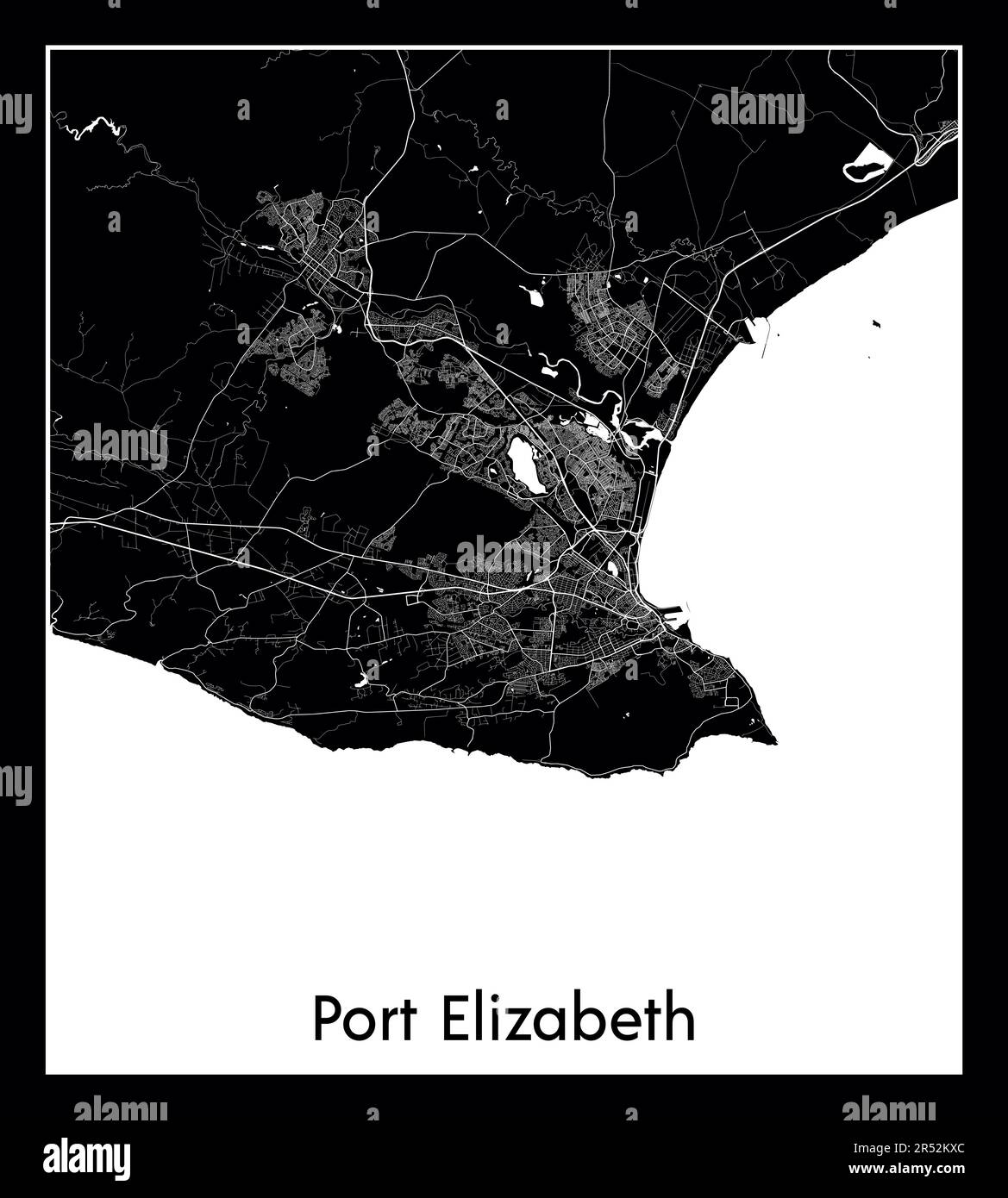 Mappa di port elizabeth Immagini Vettoriali Stock - Alamy