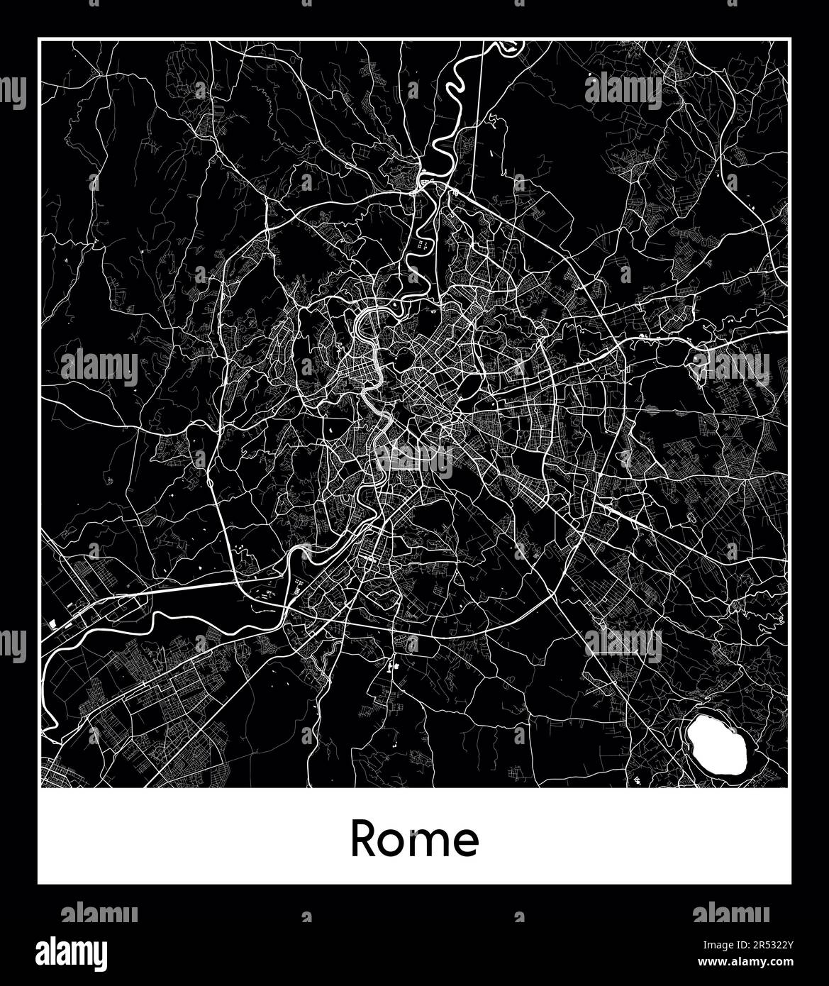 Mappa della città di roma vettoriale Foto e Immagini Stock in Bianco e ...