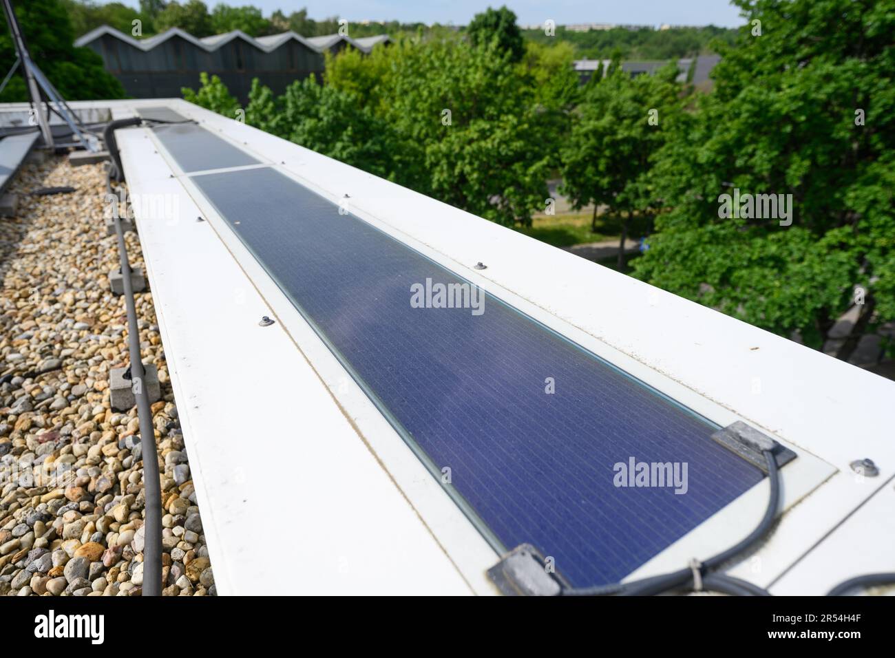 Dresda, Germania. 22nd maggio, 2023. Un film solare organico della ...