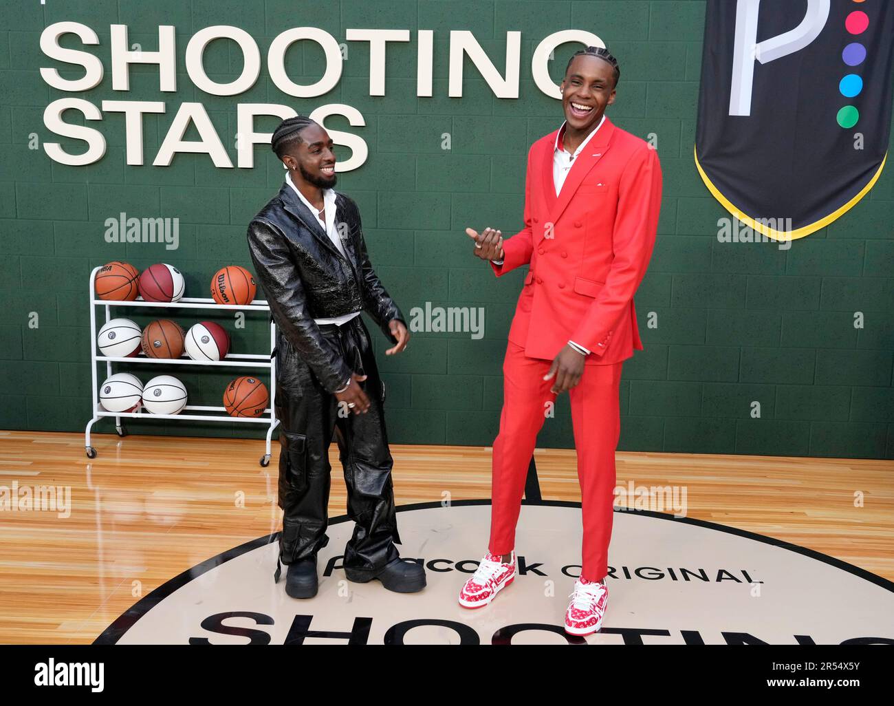 Caleb McLaughlin, left, and Marquis "Mookie" Cook pose together at the ...