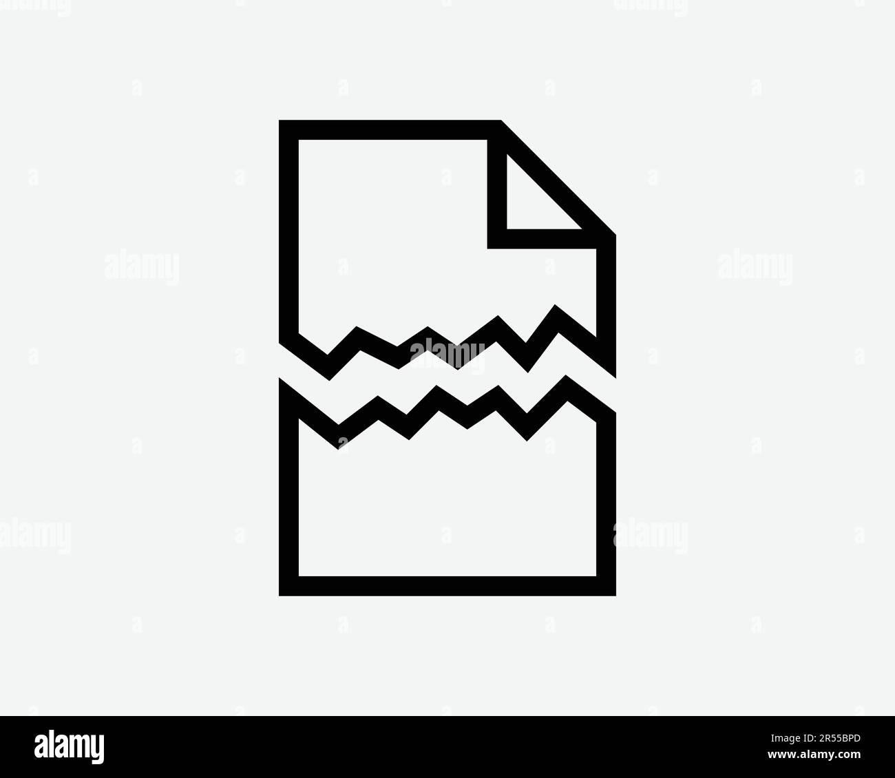 Icona file rotto. Danno errore cartella documento corrotto corrotto ...