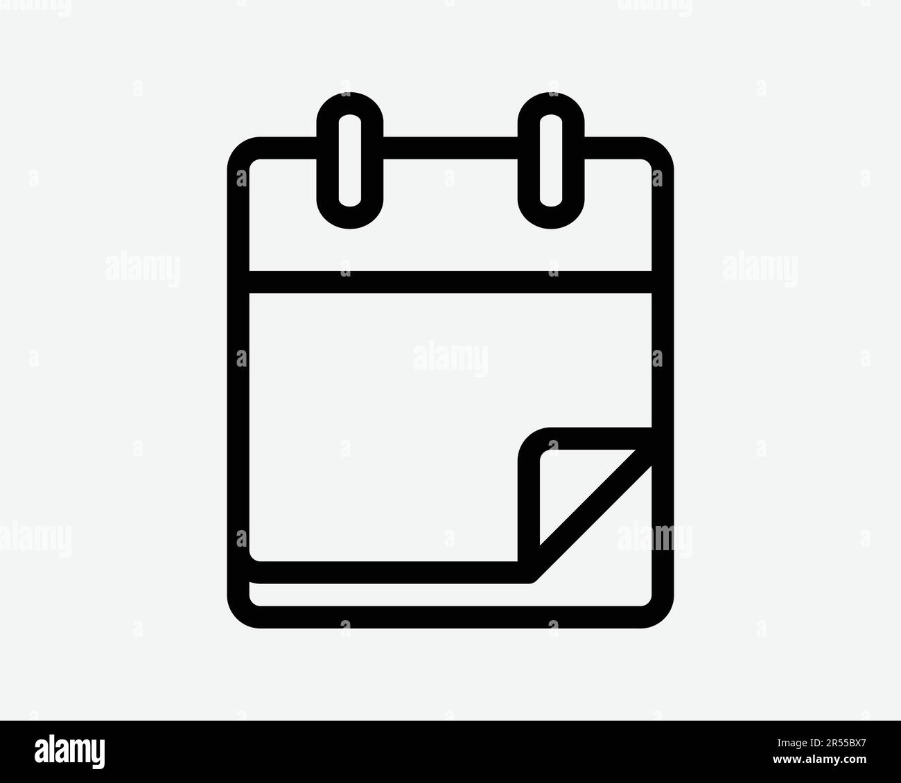 Icona della pagina Calendario. Carta vuota Capovolgi modello vuoto ...