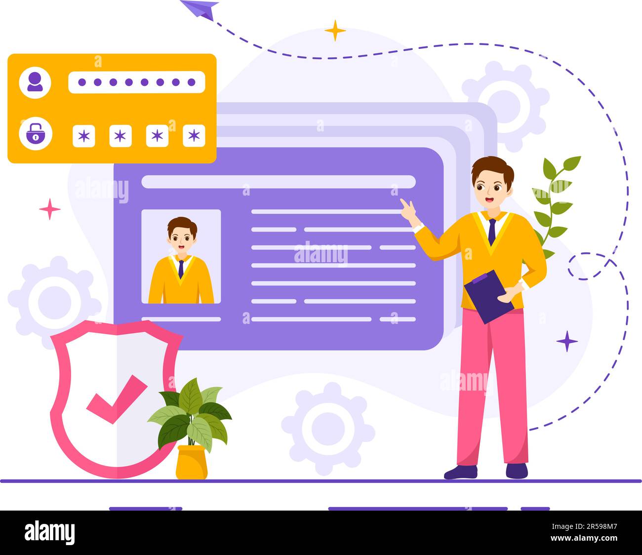 Passaporto di tecnologia biometrica Immagini Vettoriali Stock - Alamy