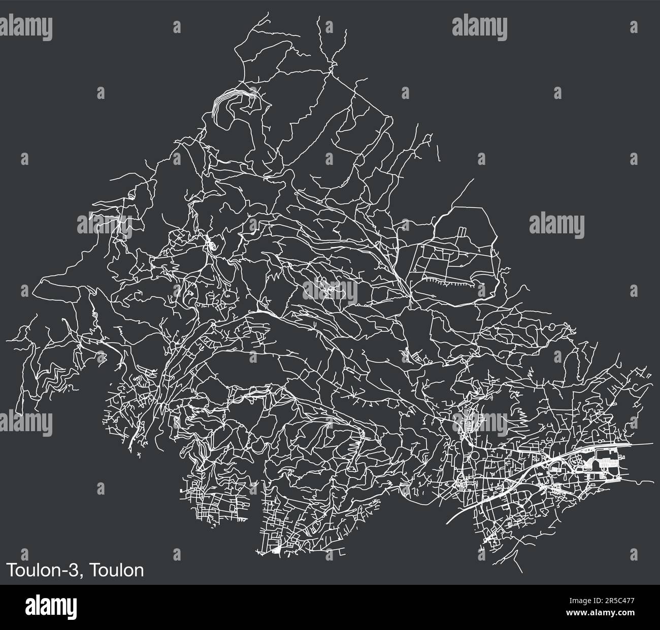 Mappa di tolone Immagini Vettoriali Stock - Alamy