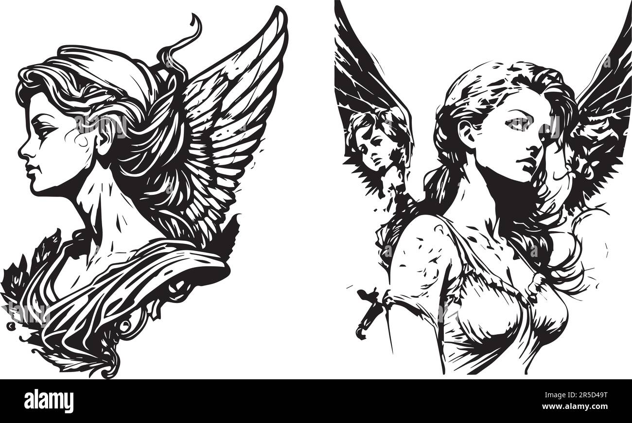 Angelo con le ali Foto e Immagini Stock in Bianco e Nero - Alamy