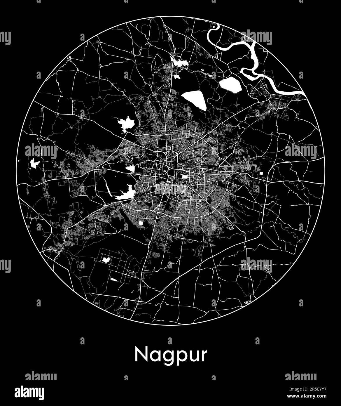 Mappa di nagpur Foto e Immagini Stock in Bianco e Nero - Alamy