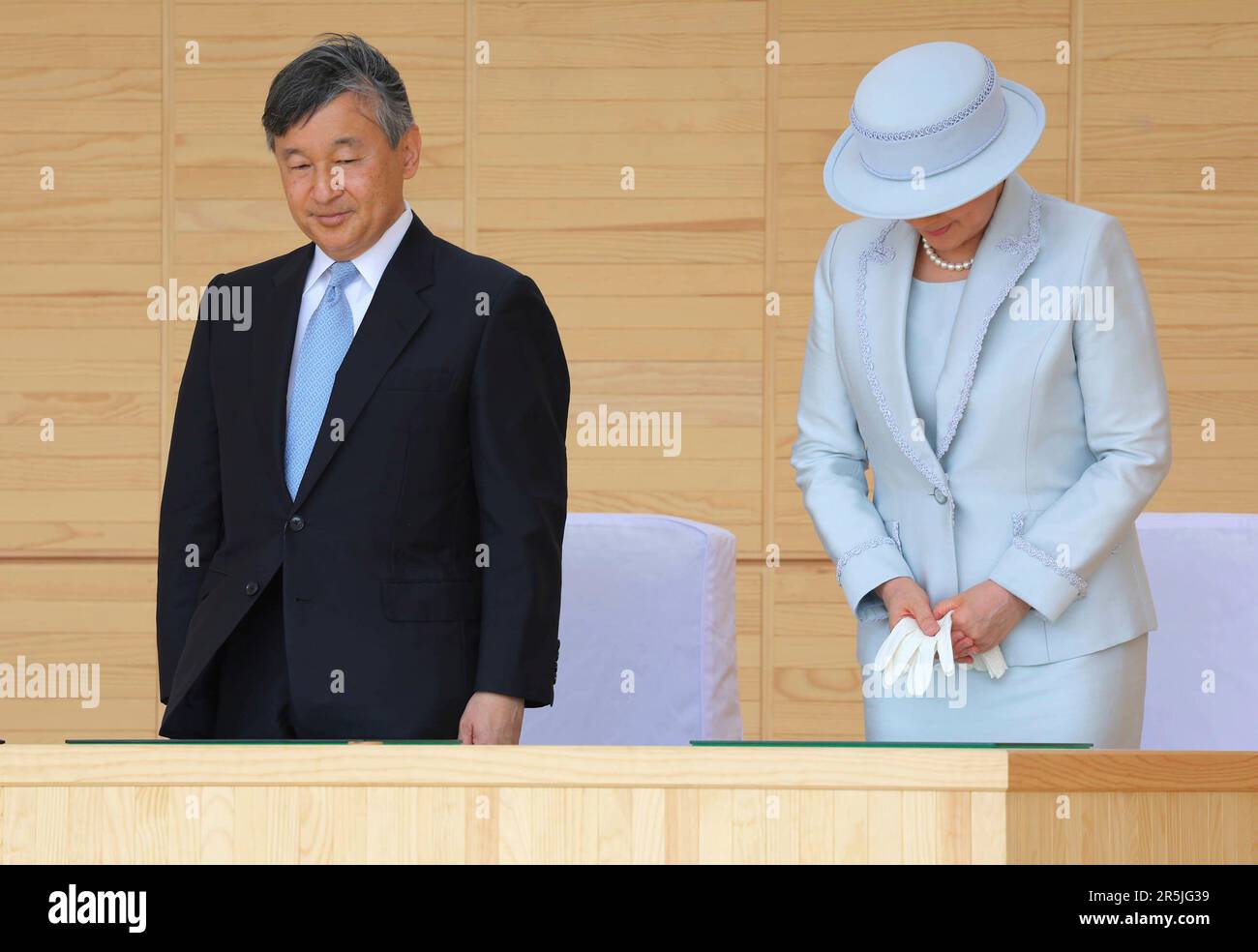 Japanese Emperor Naruhito and Empress Masako attend the 73rd National ...