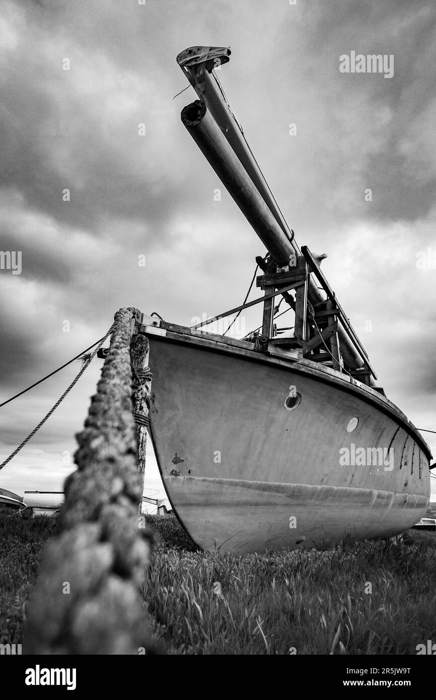Barche sbarcate Foto e Immagini Stock in Bianco e Nero - Alamy