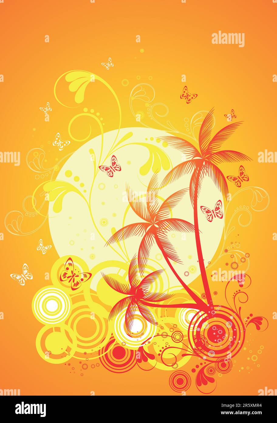 Palme stilizzate Immagini Vettoriali Stock - Alamy