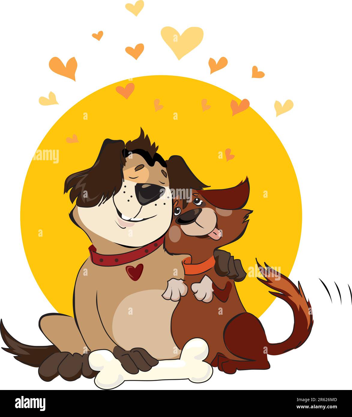 Due cani Immagini Vettoriali Stock - Alamy