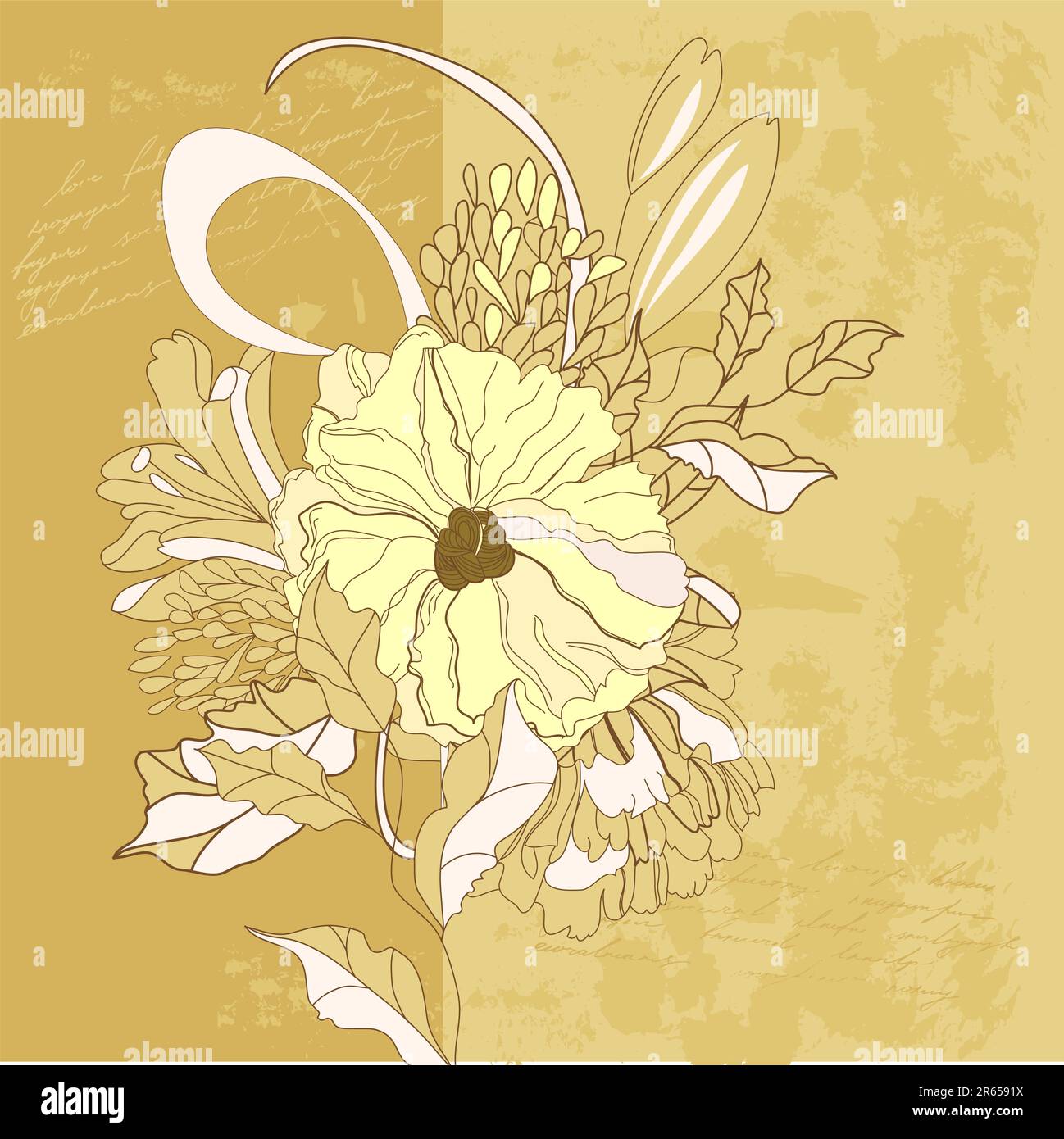 Disegno stilizzato seppia Immagini Vettoriali Stock - Alamy