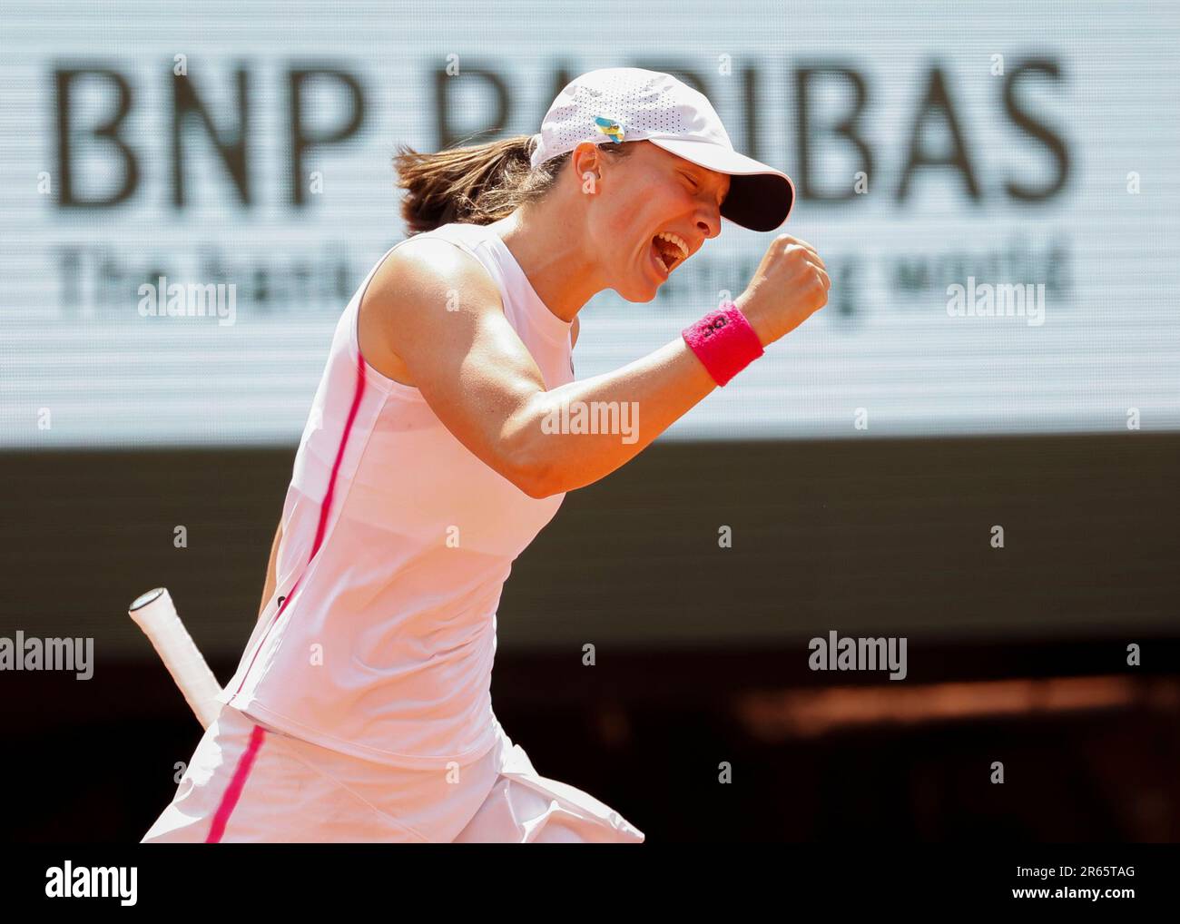 Parigi, Francia, 7th.June, 2023. Il tennista polacco IgA Swiatek ...