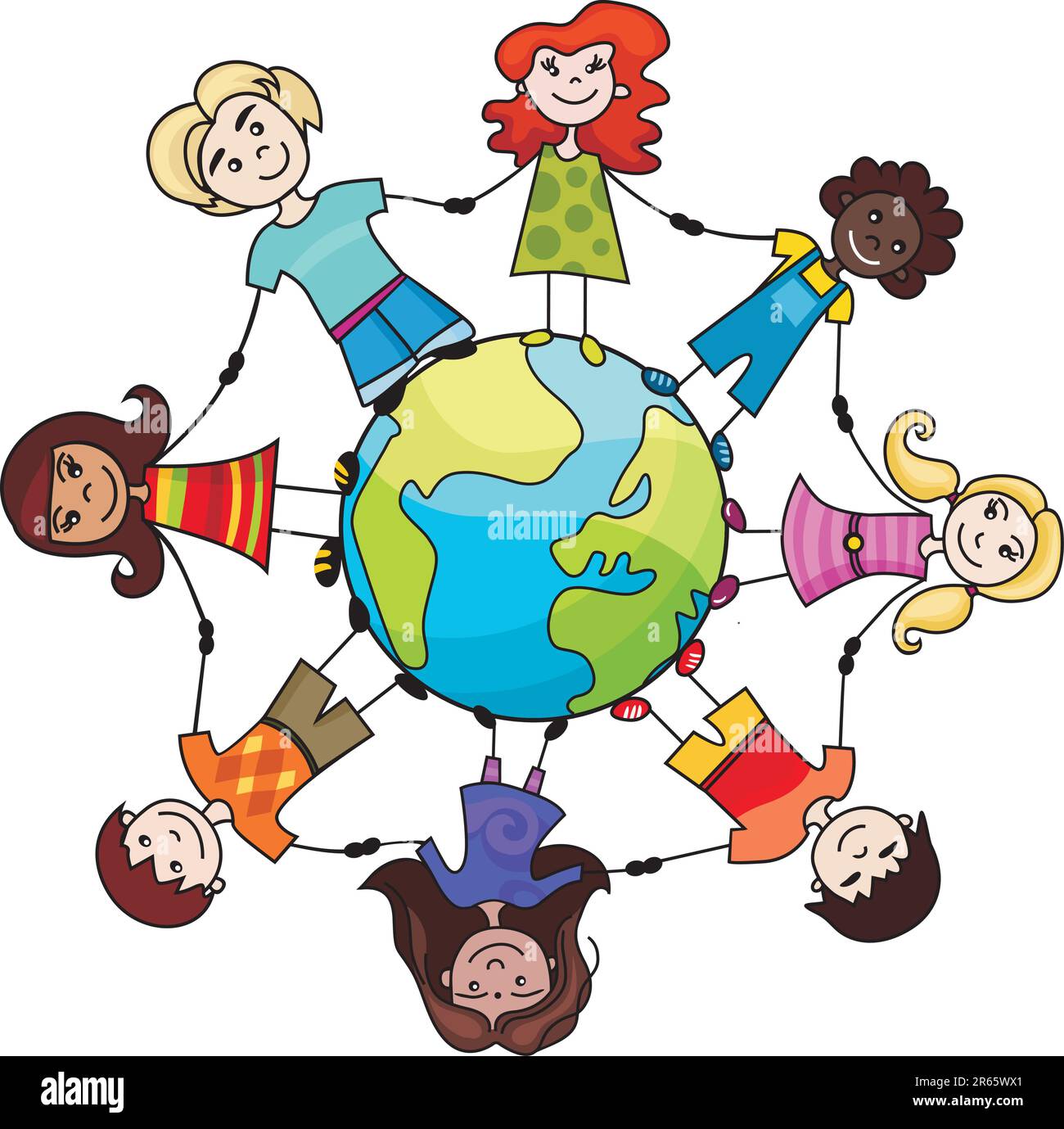 Figli del mondo Immagini Vettoriali Stock - Alamy