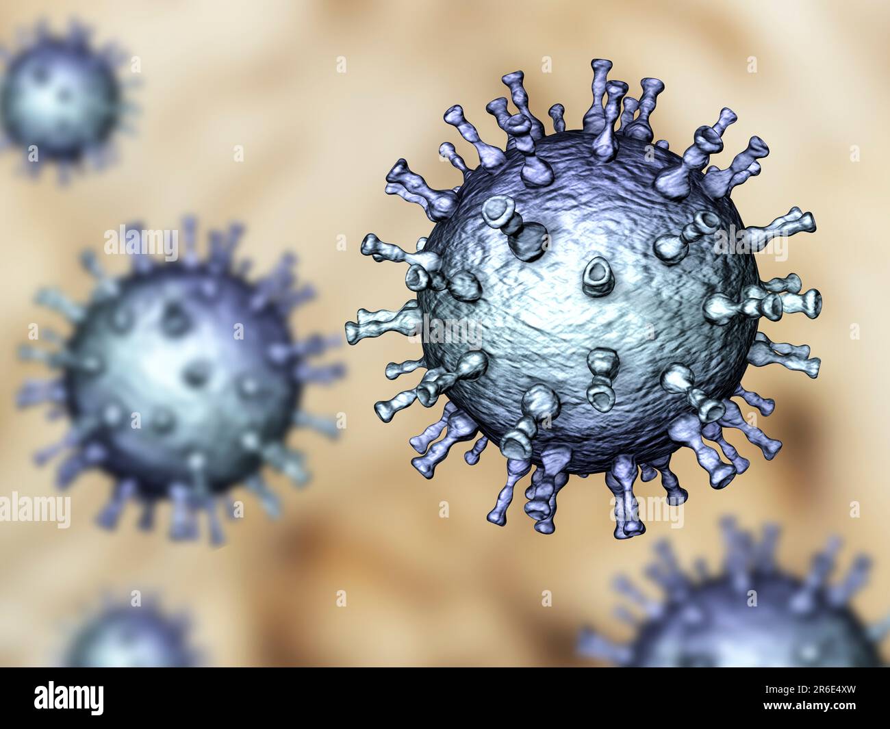 Illustrazione di un virus della varicella zoster, la causa della ...