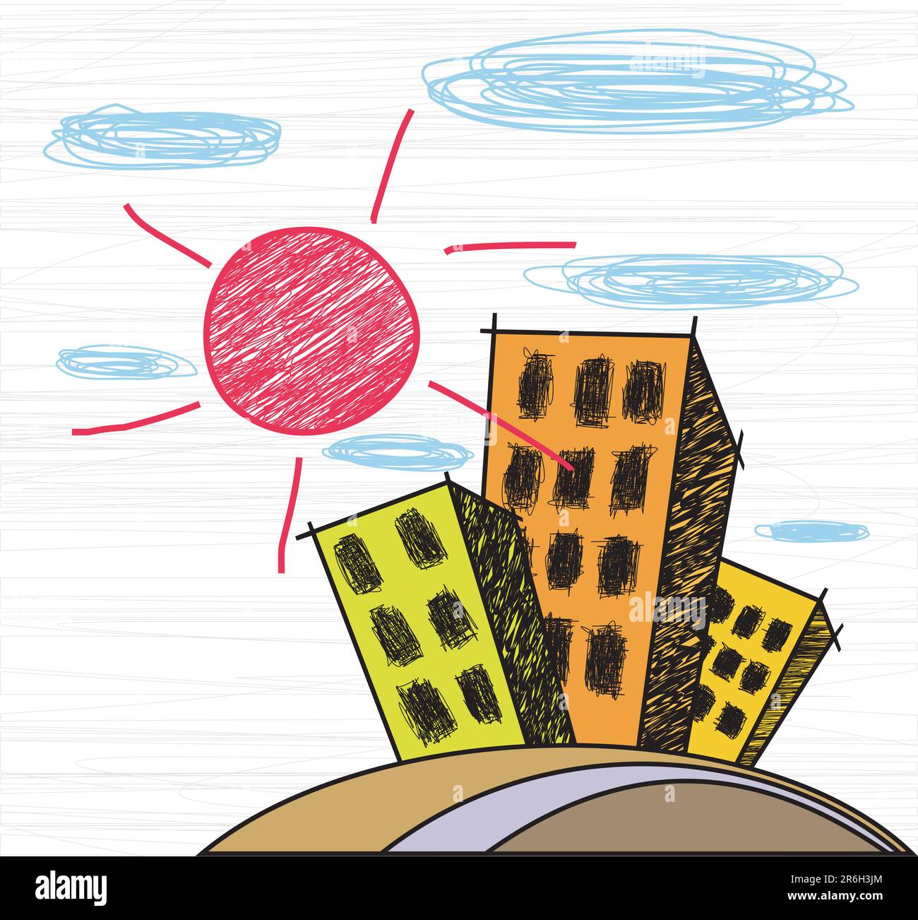 Collina gialla Immagini Vettoriali Stock - Alamy