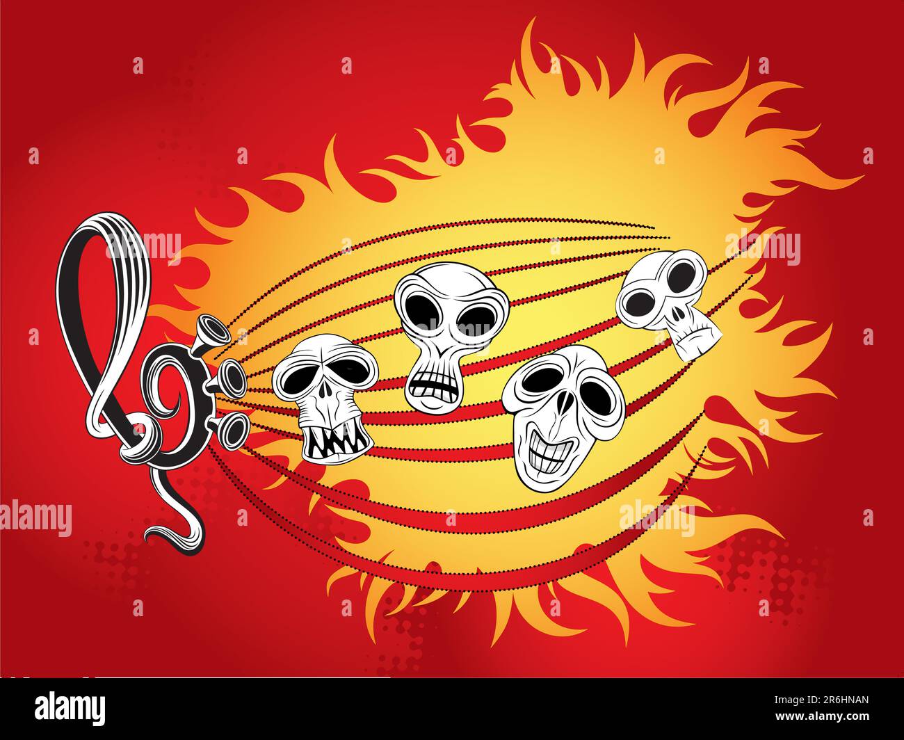 Teschio di violino Immagini Vettoriali Stock - Alamy