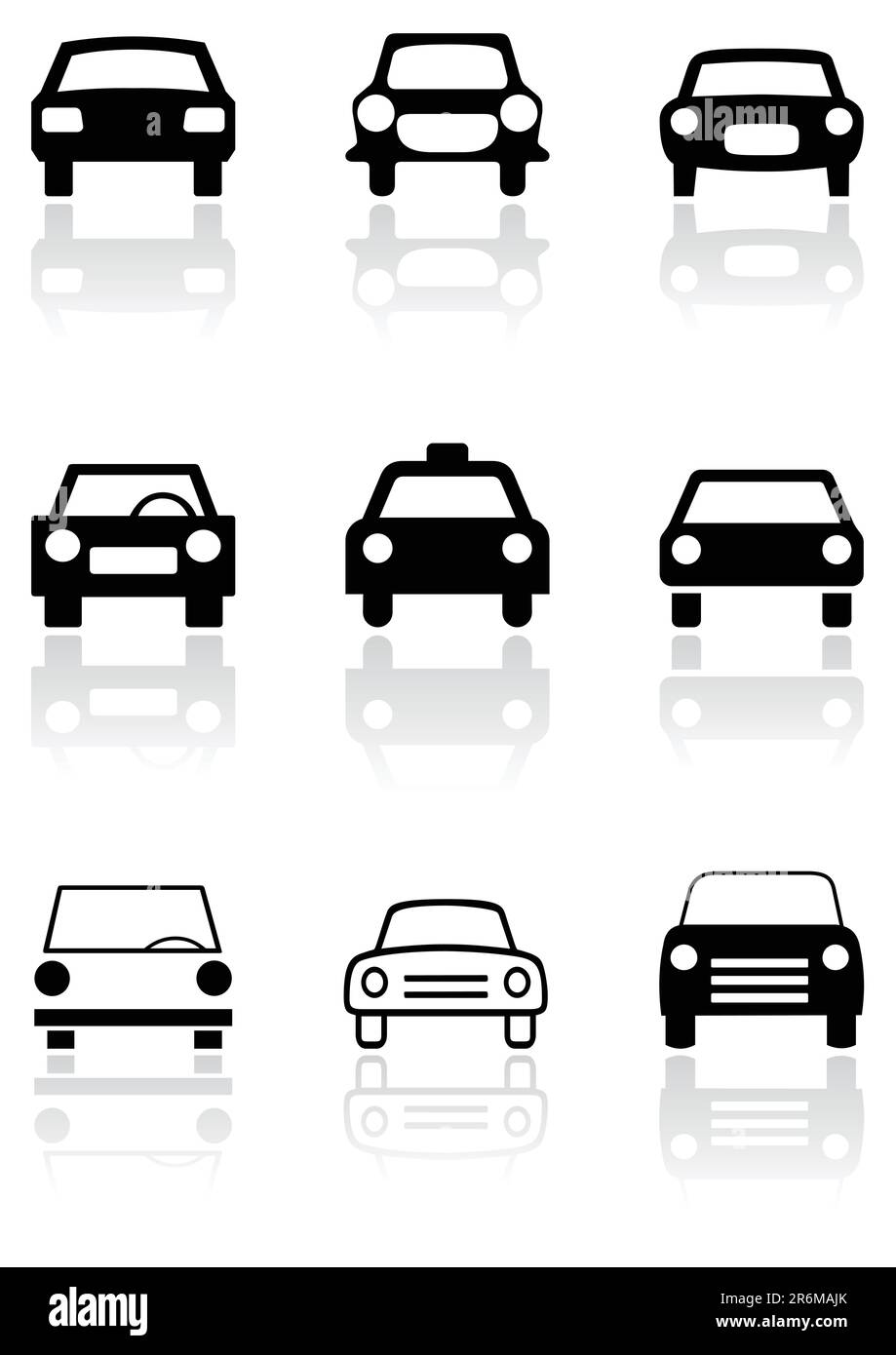 Simboli dei segnali stradali Foto e Immagini Stock in Bianco e Nero - Alamy