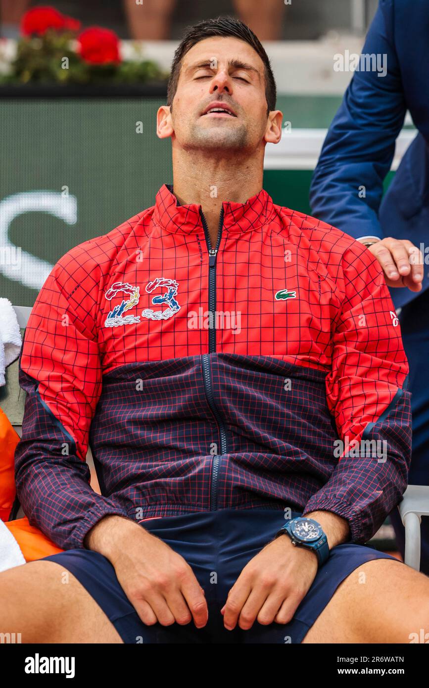 Parigi, Francia. 11th giugno, 2023. Il tennista serbo Novak Djokovic ...