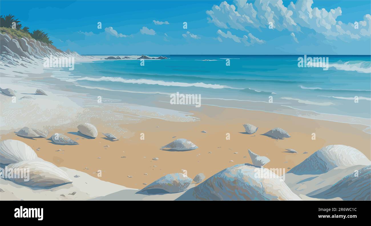 Costa incontaminata Immagini Vettoriali Stock - Alamy