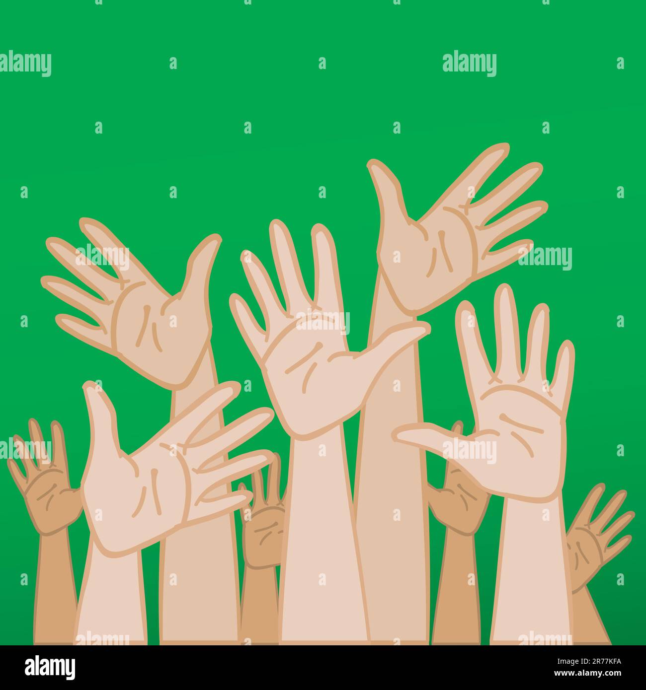 Bambino con la mano alzata Immagini Vettoriali Stock - Alamy