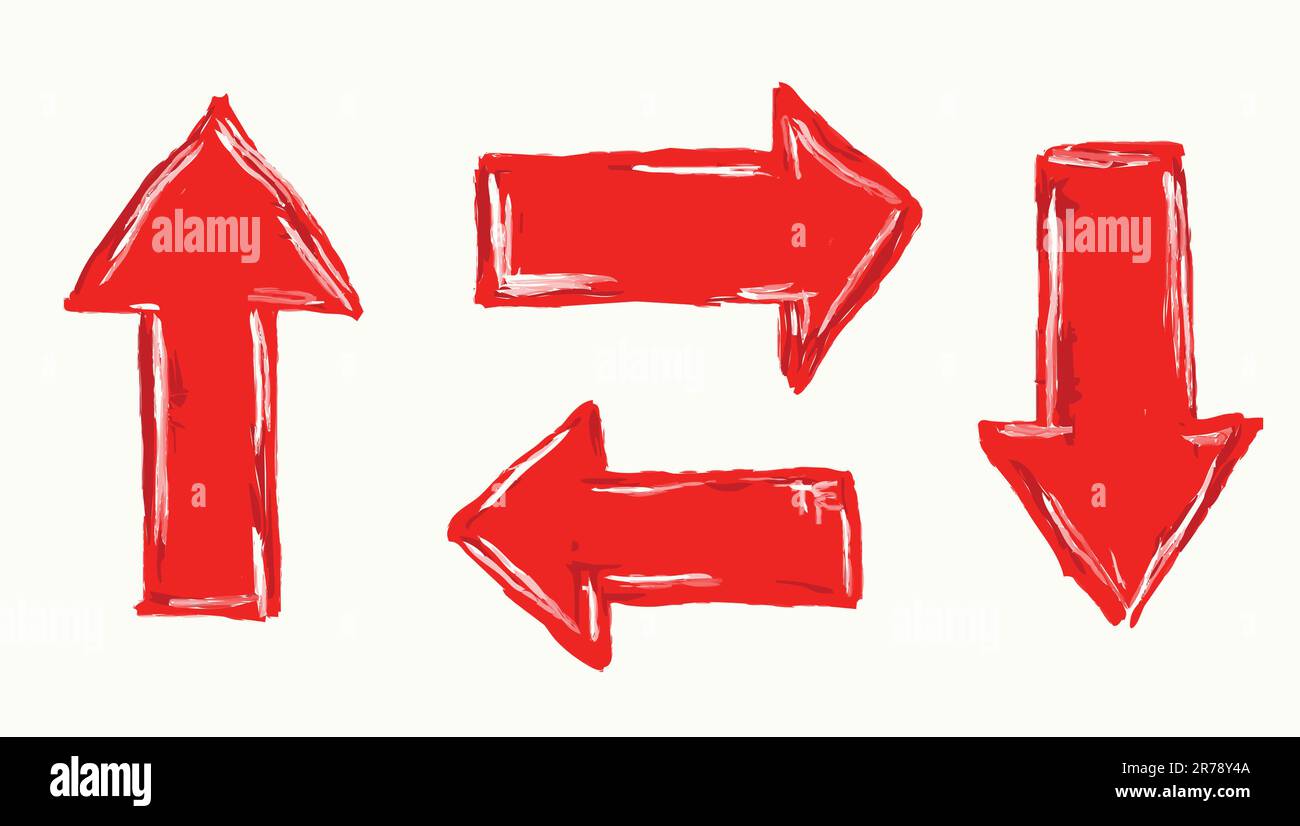 Dipinto di frecce rosse Immagini Vettoriali Stock - Alamy