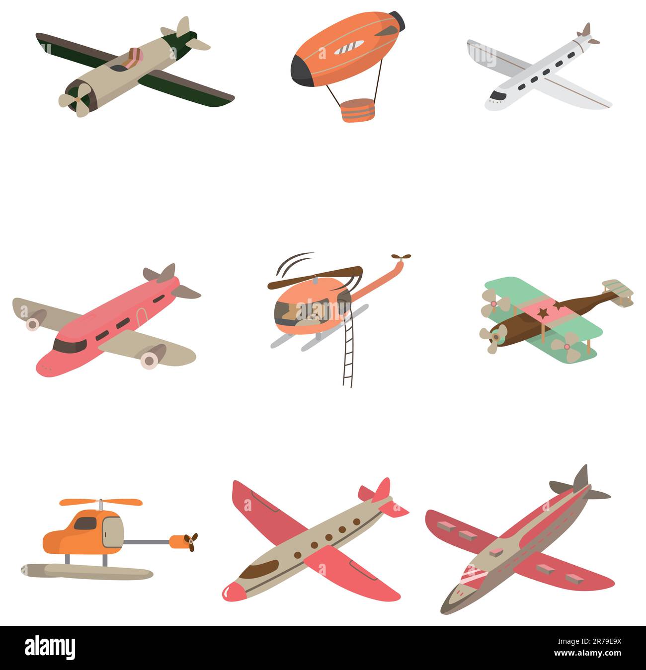 Cartoon aircraft Immagini Vettoriali Stock - Alamy